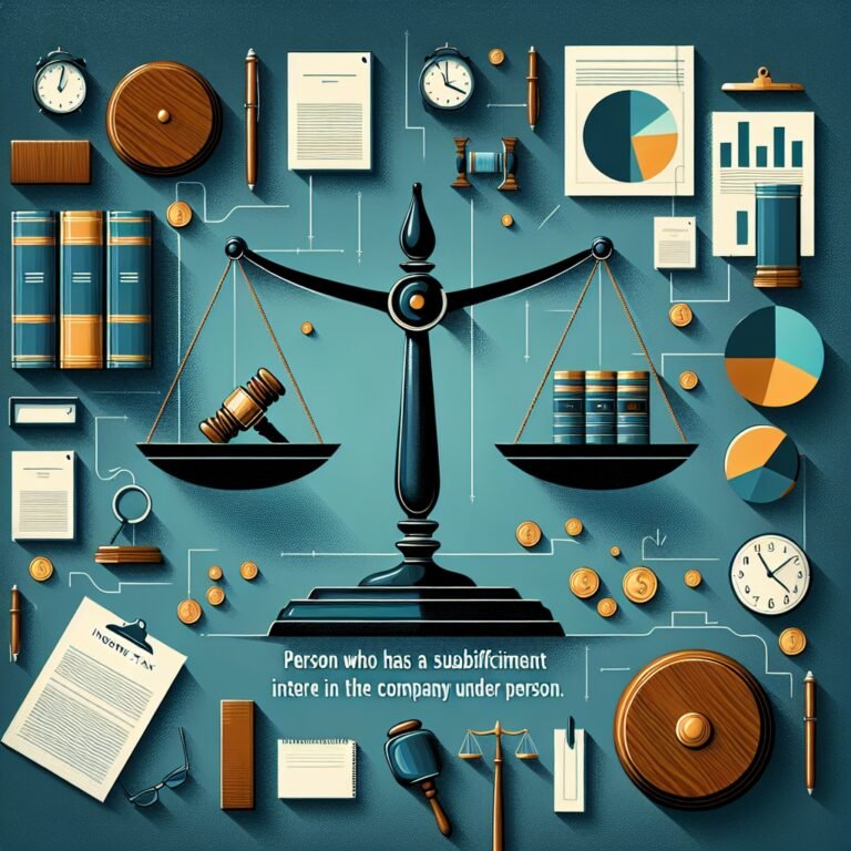 Person who has a Substantial Interest in the Company Under Person - The ...